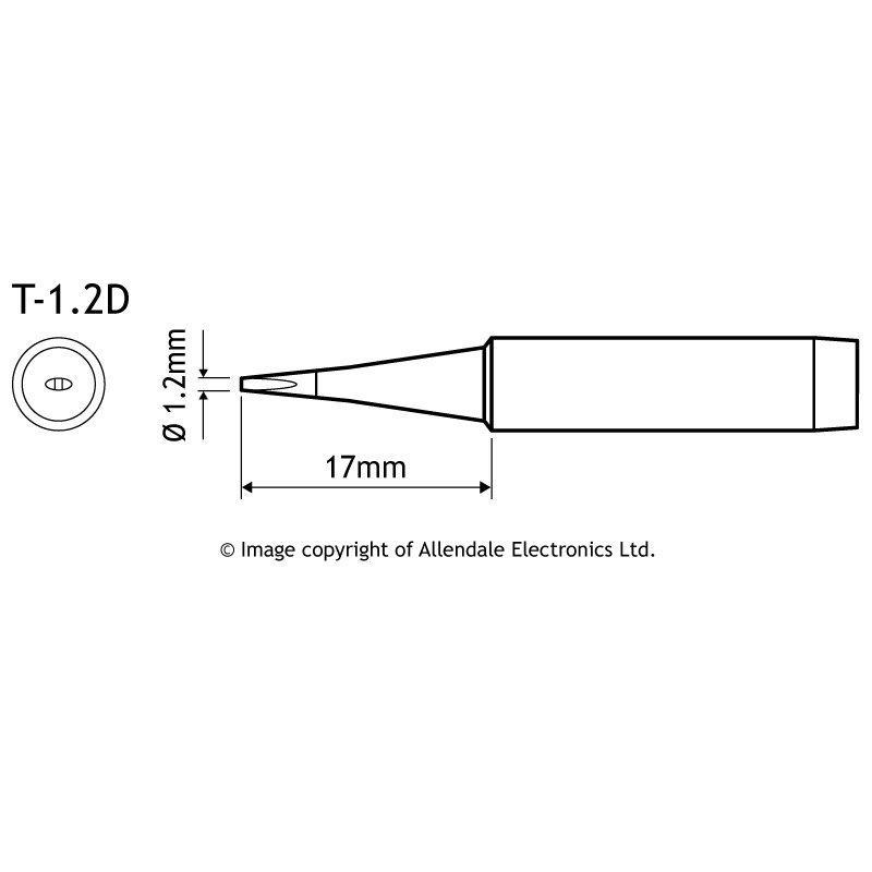 Aoyue T-1.2D Chisel Type Soldering Iron Tip|allendale-group.co.uk – PCB ...