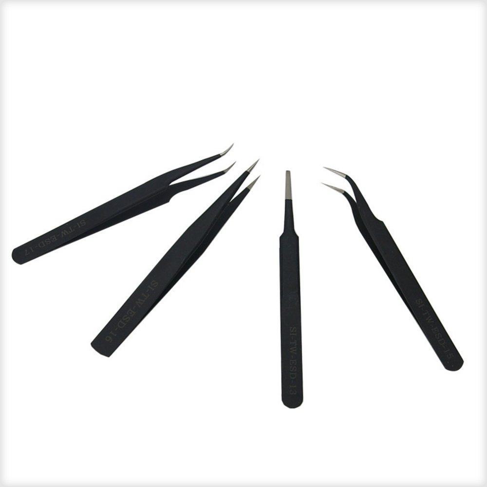 Stainless Steel ESD Safe Tweezer Set – PCB Soldering